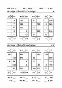 prepolino.ch :: Mathematik :: Allgemein :: Reihen (kleines 1*1)