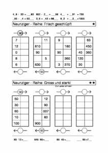 prepolino.ch :: Mathematik :: Allgemein :: Reihen (kleines 1*1)