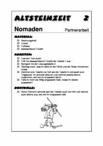 prepolino.ch :: Themen :: Geschichte :: Altsteinzeit-Werkstatt